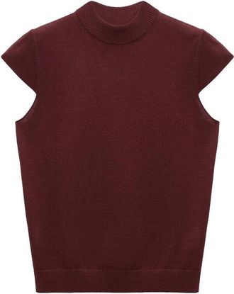 Dorothee Schumacher Damen Kurzarm-Strickpullover aus Schurwolle mit Seide ESSENTIAL EASE