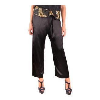 Forte_Forte Seidenhose mit weitem Bein - - Trousers - Damen - Schwarzk - 2XS