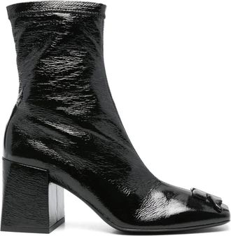 Courr&egrave;ges Femme, Chaussures, Noir, Taille: 37 EU Bottines Vinyle R&eacute;&eacute;dition