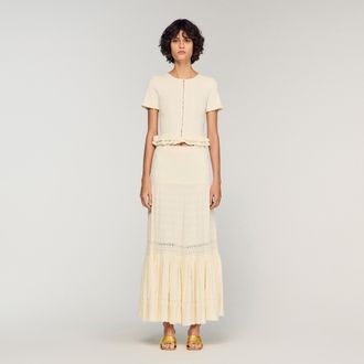 Sandro Jupe longue en maille