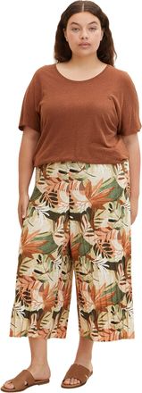 Tom Tailor Damen Plissee Culotte mit Allover-Print 1033390, 29549 - Colorful Summerly Design, 42W / 30L
