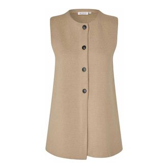 Masai Femme, Vestes, Beige, Taille: 46 FR Gilet sans Manches
