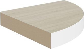 Generic Gebogenes Eckregal, Schwebende Regale, Dekoratives Wandregal für Badezimmer, Wohnzimmer, Schlafzimmer (35 x 35 x 3,8 cm)