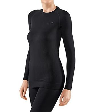 Falke Falke Maximum Warm Round Neck W L/S SH Thermique Respirant séchage Rapide 1 pièce, Couche de Base supérieure Femme, Noir (Black 3000), XS