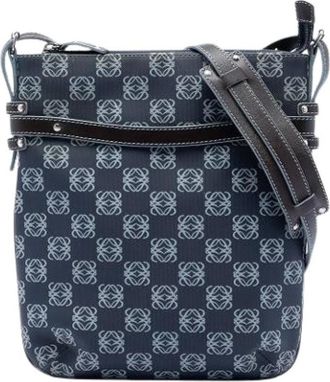 Loewe Pre-owned Canvas Crossbody Bag - - Pre-owned - Damen - Blau - ONE SIZE