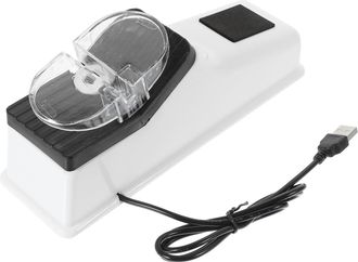 Lurrose Elektrischer Messersch&auml;rfer USB K&uuml;chenmesser Whetstone Schnellschleifer Stabile Rutschfeste Basis Effizient Polieren und Sch&auml;rfen Kompakt und Tragbar 