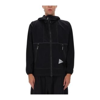 And Wander Veste technique &agrave; capuche zipp&eacute;e int&eacute;grale - Homme - Vestes - Noir - Taille: XL