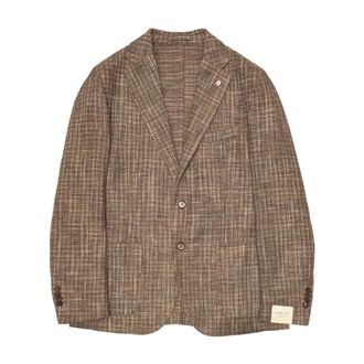 L.B.M. 1911 Beiger Tweed Americana Jacke - - Jackets - Herren - Beige - M