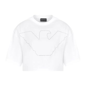 Emporio Armani Wei&szlig;es T-Shirt mit kurzen &Auml;rmeln Ew000897Af12573U0002 - - Tops - Damen - Wei&szlig; - L