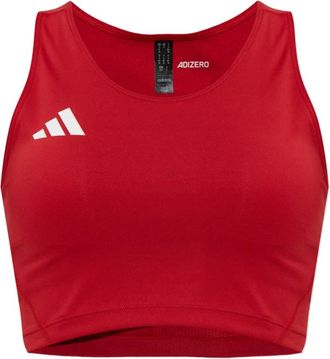 adidas Femme, Sport, Rouge, Taille: 34 FR Adizero Essentials Crop Top