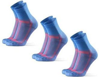 Danish Endurance Chaussettes de Running Longue Distance, Anti-Ampoules, Soutien Vo&ucirc;te Plantaire, 3 Paires, Bleu, 35-38