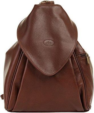 Pik&eacute; Sac &agrave; dos ville Anna Maria Femme cuir v&eacute;ritable | Made in Italy, 2in1 Citybag, Daypack convertible, 3 compartiments ext&eacute;rieurs 019299