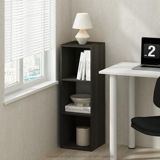 Furinno PELLI &Eacute;tag&egrave;re &agrave; Livres, 3 Cubes biblioth&egrave;que Organisateur de Rangement &agrave; Cubes, 29.7 x 30.7 x 89.9 cm, pour Salon, Chambre, Bureau &agrave; Domicile, Espress