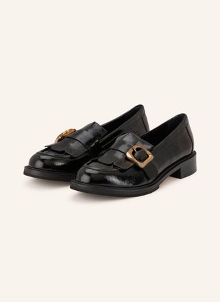 Pertini Lack-Loafer schwarz