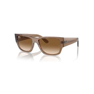 Ray-Ban Carlos Sonnenbrillen Hellbraun Transparent Fassung Braun Glas 56-18