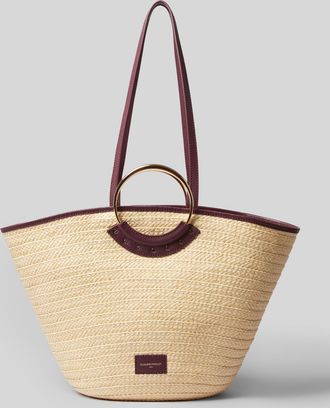 Claudie Pierlot Geflochtener Raffiakorb mit Griffen