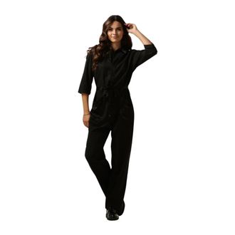 Scotch & Soda Beaded Collar Jumpsuit Eleganter Stil - - Jumpsuits & Playsuits - Damen - Schwarzk - L