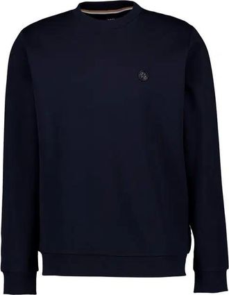 HUGO BOSS Herren Sweatshirt blau Baumwolle unifarben