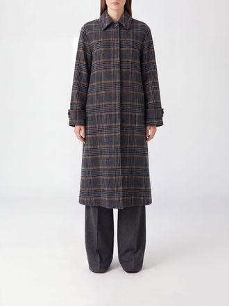 Paul Smith Einreihiger knielanger Wollmantel mit Prince-of-Wales-Muster