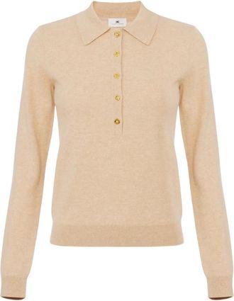 Elisabetta Franchi Femme, Tops, Beige, Taille: 38 FR Collection de Pulls Chic