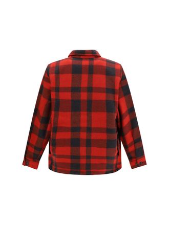 Filson Mens Mackinaw Cruiser Wool Jacket Red-Clack Plaid Fleece Ovis Aries Red/clack