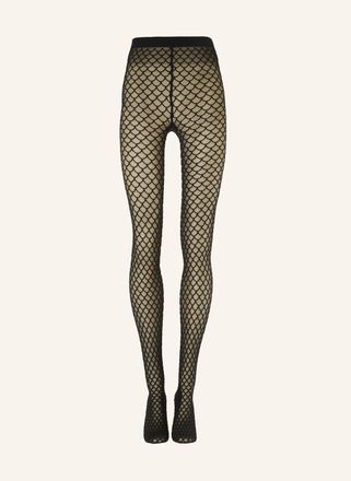 Wolford Strumpfhose Velvet Net Illusion Tights schwarz