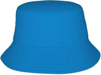 Generic Chapeau De Seau Image Bleu Uni Hommes Chapeau De Seau Pliable Mode Bonnet Soleil, pour De P&ecirc;che, La Randonn&eacute;e, Plage, 56-58cm