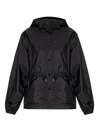 Moncler veste à bords en crochet - Noir