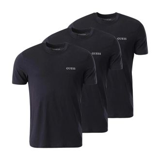 Guess Homme, Tops, Noir, Taille: XL Lot de 3 T-shirts en coton - Collection Bleue