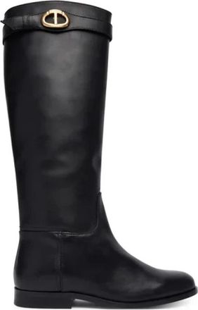 Twinset Femme, Chaussures, Noir, Taille: 36 EU Bottes Hautes