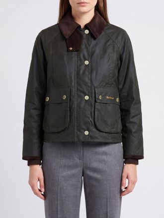 Barbour Veste Beadnell en coton cir&eacute; avec col en velours c&ocirc;tel&eacute;