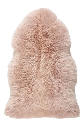 Linea Natura Schaffell, Rosa, Fell, Tierform, 60x90 cm, Oeko-Tex Standard 100, f&uuml;r Fu&szlig;bodenheizung geeignet, pflegeleicht, Teppiche & B&ouml;den, Teppiche, Fellteppiche