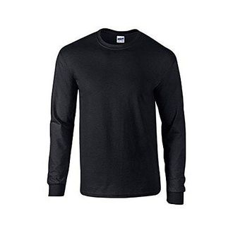 Gildan T-Shirt &agrave; manches longues - Homme noir noir Medium