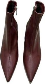 Generic GLDFW Bottes courtes &agrave; bout pointu pour femme &agrave; talons hauts Bottes courtes &agrave; talon inclin&eacute; Bottes minces &eacute;l&eacute;gantes polyvalentes Bottes tendance dauto