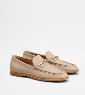 Tod's Grained Leather Loafer - Rose