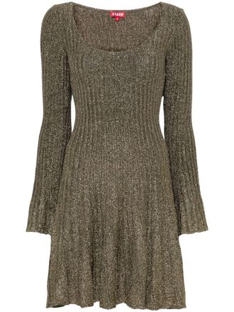 Staud robe Raquel à coupe courte - Or