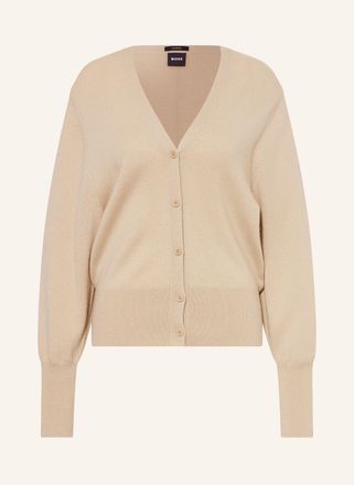 HUGO BOSS Strickjacke Fuvrona Aus Cashmere beige