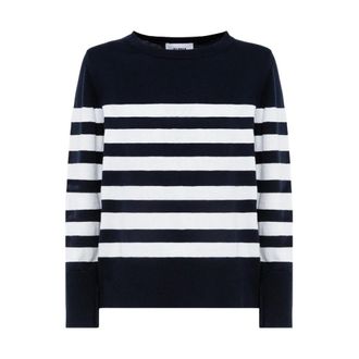 Alpha Studio Femme, Pulls, Multicolore, Taille: 40 FR Haut à rayures à manches longues col rond