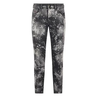 Diesel Graue und schwarze Slim-Fit-Jeans mit Stone-Waschung - - Jeans - Herren - Grau - W30