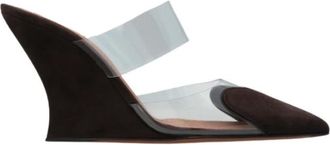 Alaia Femme, Chaussures, Brun, Taille: 40 EU Mules 90 Coeur T/Alto