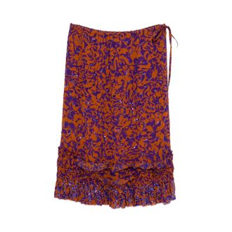 Dries Van Noten Femme, Jupes, Multicolore, Taille: 38 FR Jupe midi &agrave; volants et sequins