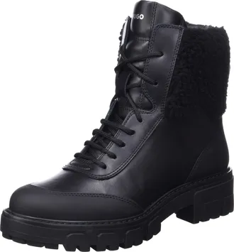 HUGO BOSS Damen Axel LaceFur B-N Stiefeletten Black1 35