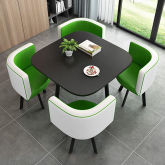 Generic Essgruppe in Tresenh&ouml;he, K&uuml;chen-Esstisch- und Stuhlset, 5-teilige Fr&uuml;hst&uuml;cksbar-M&ouml;bel mit 1 Tisch und 4 St&uuml;hlen