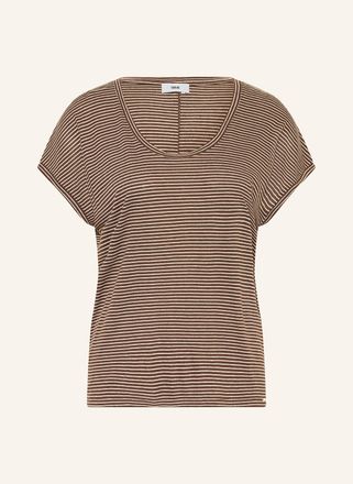 Cinque Cinque T-Shirt Citaki Mit Leinen braun