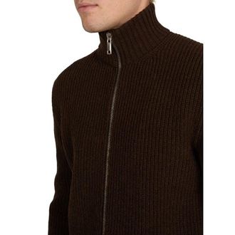 Au Printemps Paris Cardigan maille Gefil &agrave; col montant en laine m&eacute;lang&eacute;e