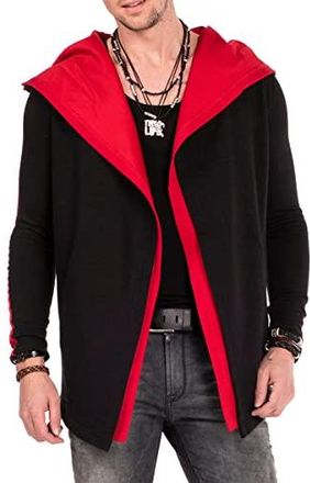 Cipo & Baxx Cardigan à capuche pour homme - Noir - Small