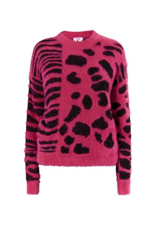Mymo Strickpullover Damen Rosa