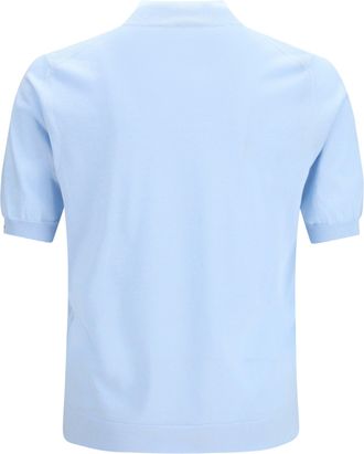 Prada Short-Sleeve Cotton Sweater - Blue