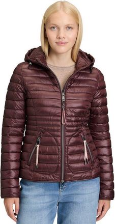 Cartoon Steppjacke Damen Steppjacke mit Reißverschlusstaschen