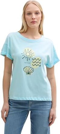 Tom Tailor 1047069 T-Shirt, 37748-icy Blue, XL Femmes